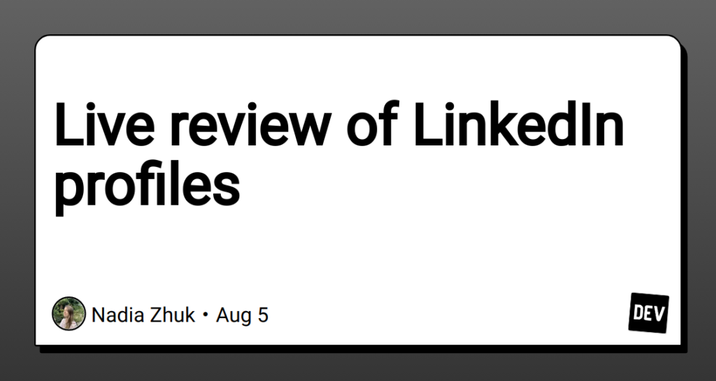 Live review of LinkedIn profiles - ProdSens.live