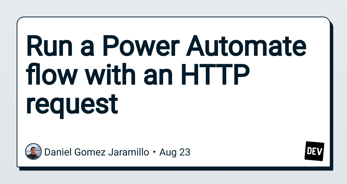 Run a Power Automate flow with an HTTP request - prodSens.live