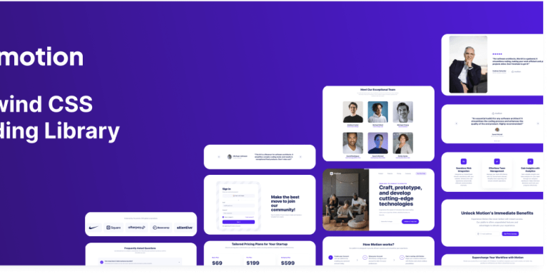 Motion - Tailwind CSS Template Builder - prodSens.live
