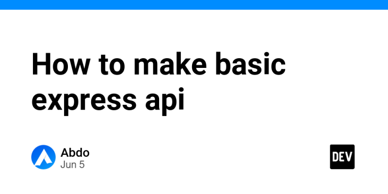 How to make basic express api - prodSens.live