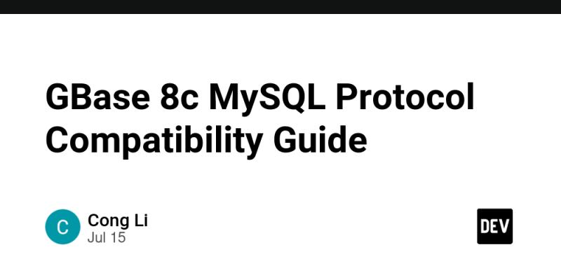 GBase 8c MySQL Protocol Compatibility Guide - prodSens.live