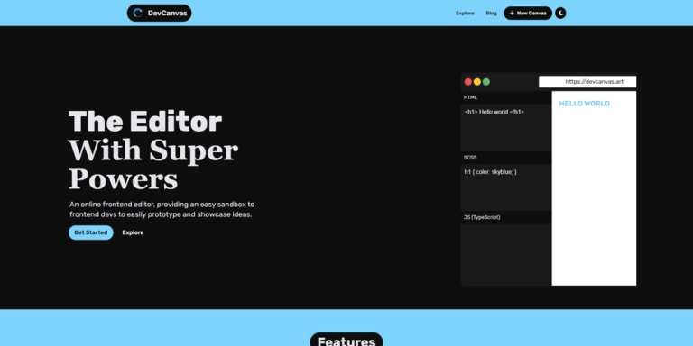 I built an open source Codepen alternative - Devcanvas - prodSens.live