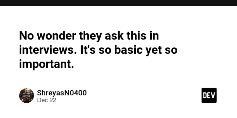 No wonder they ask this in interviews. It's so basic yet so important. - prodSens.live