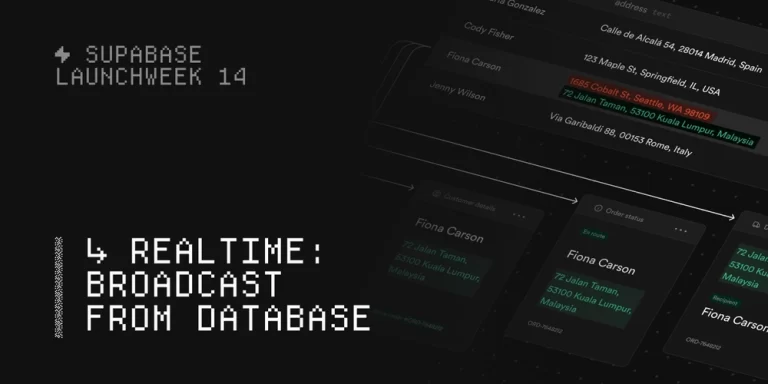 Realtime: Broadcast from Database - prodSens.live