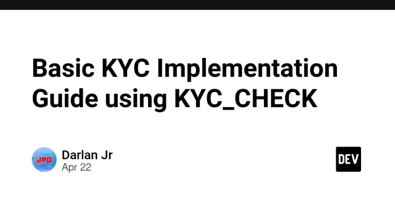 Basic KYC Implementation Guide using KYC_CHECK - prodSens.live