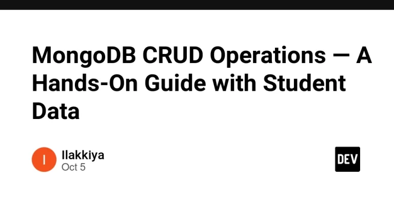 MongoDB CRUD Operations — A Hands-On Guide with Student Data - prodSens ...